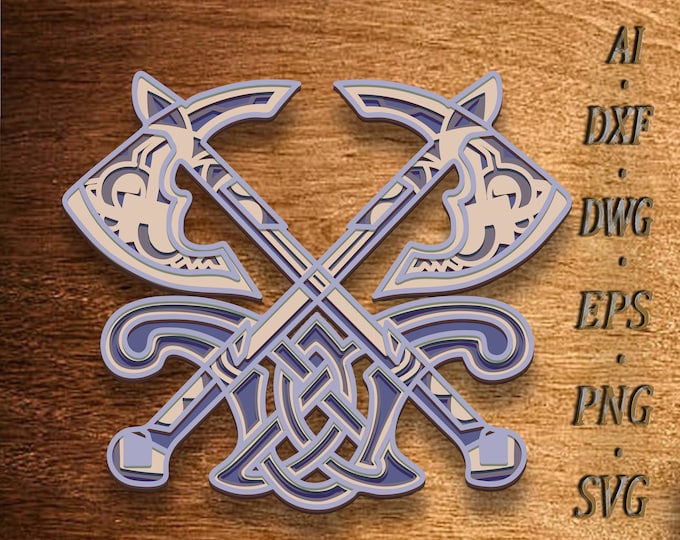 Ax Multilayer SVG/ Ax Cut File/ 3D Layer/ Plywood Cutting/ Paper ...