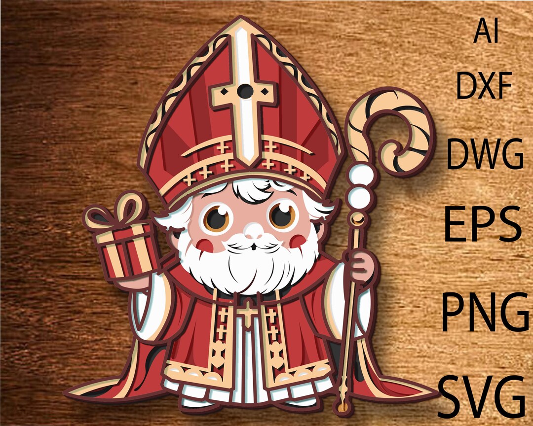 Saint Nicholas Multilayer SVG,3D Mandala,laser Cut,paper Cut File ...