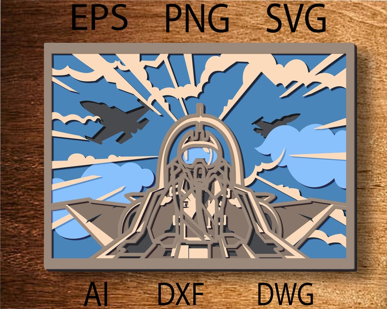 Fighter Pilot Multilayer SVG,3D Mandala,laser Cut,paper Cut File,diy ...