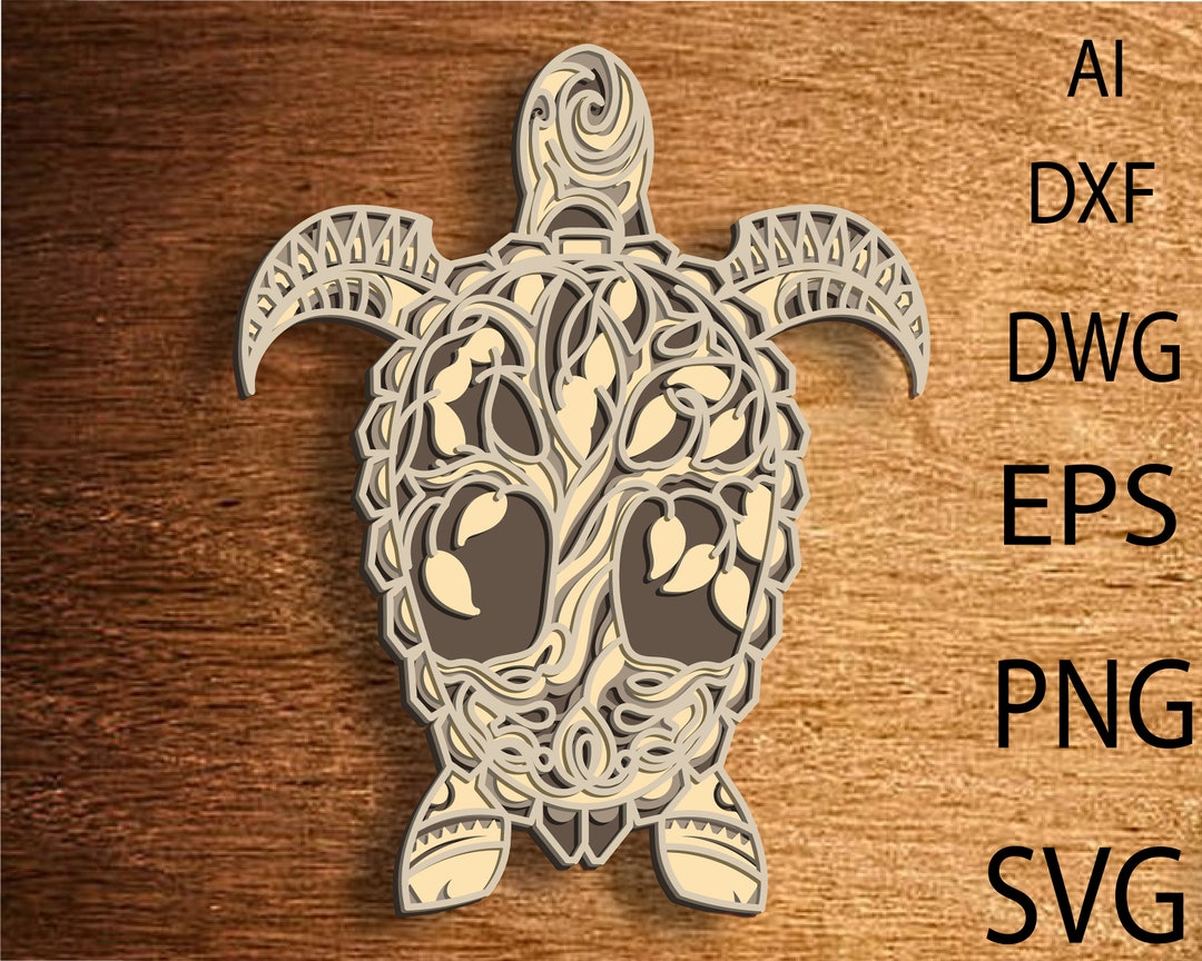 Turtle 3d Layered Svg,turtle 3D Mandala,laser Cut File,instant Download ...