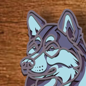 Layered Husky Multilayer SVG,3D Mandala,laser Cut,paper Cut File,diy ...