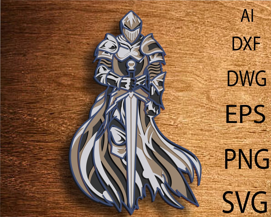 Knight Multilayer SVG,3D Mandala,laser Cut,paper Cut File,diy,plywood ...