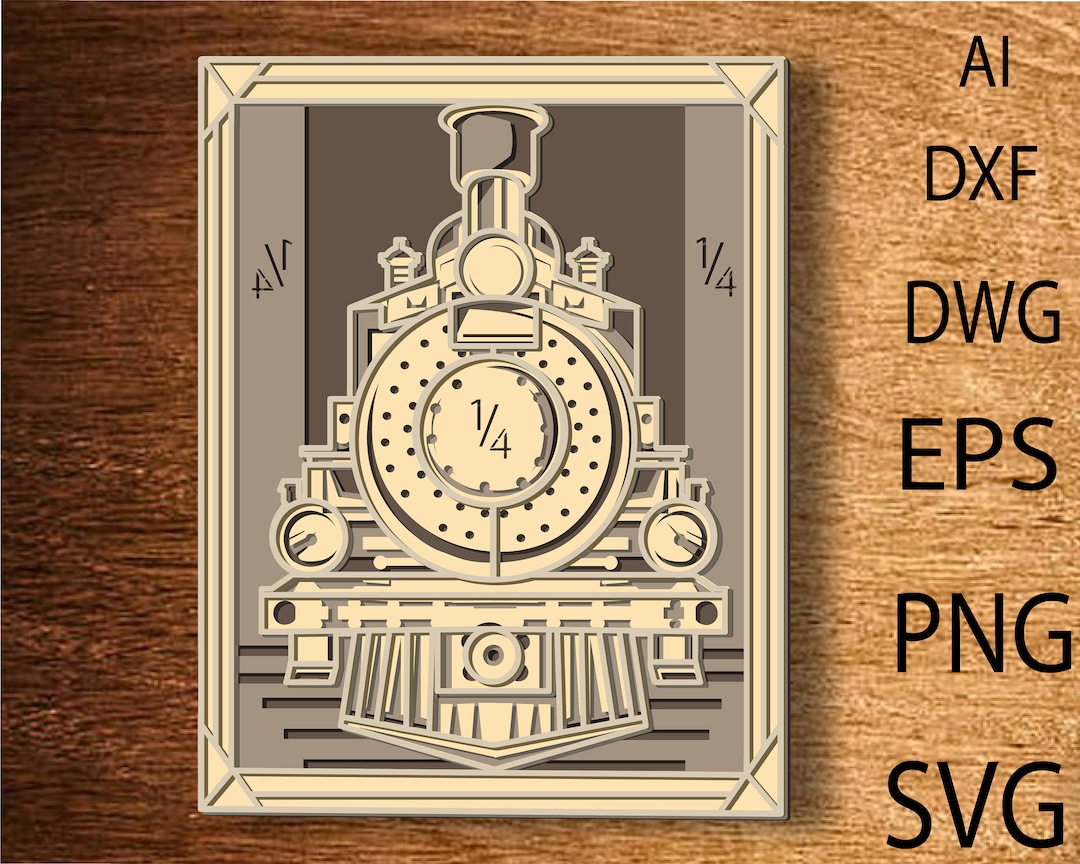 Train Multilayer Svg, Laser Cut ,paper Cut ,3d Mandala Svg,3d Layered ...