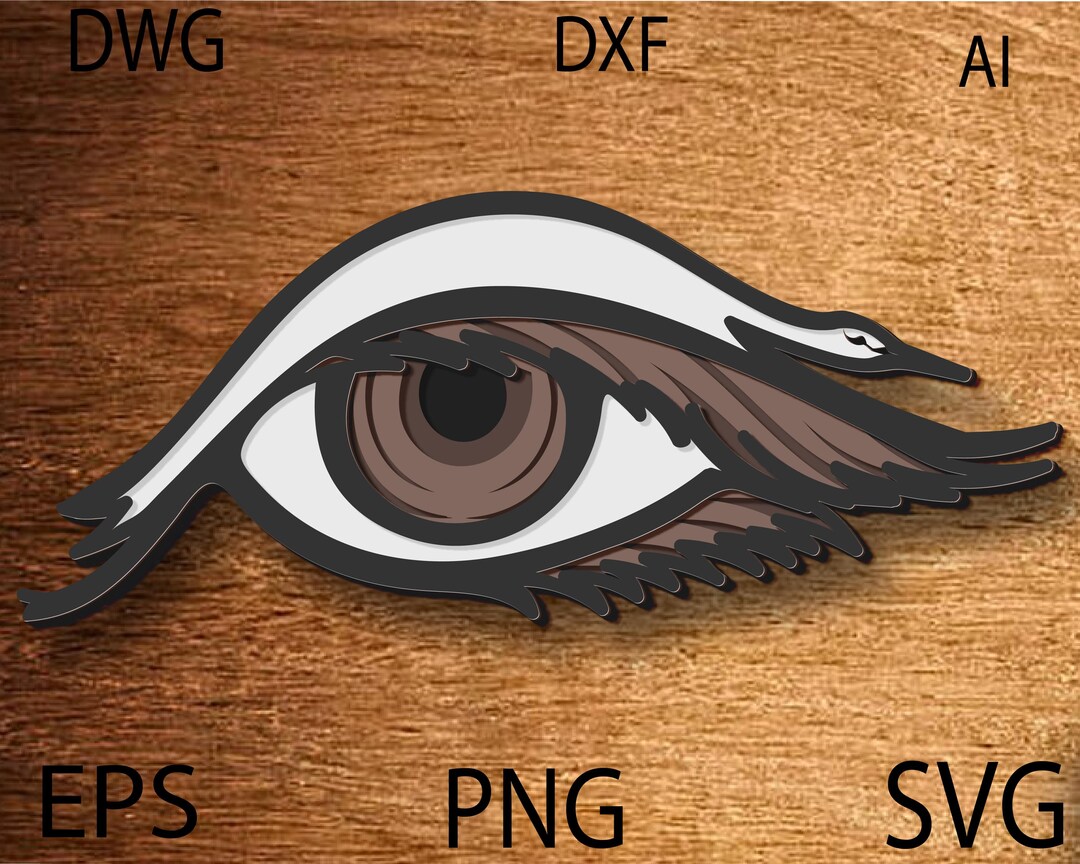 Eye Multilayer Laser Cut File,eye Dxf File, SVG Ai EPS Dxf Laser Cut ...