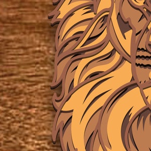 3D Lion Mandala SVG Lion,3d Layered Lion,lion Multilayer Svg,lion Paper ...