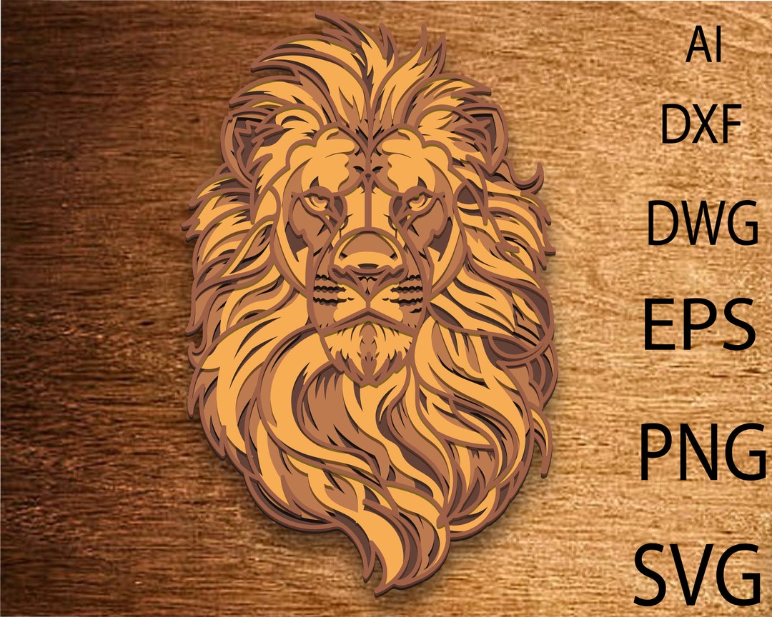 3D Lion Mandala SVG Lion,3d Layered Lion,lion Multilayer Svg,lion Paper ...