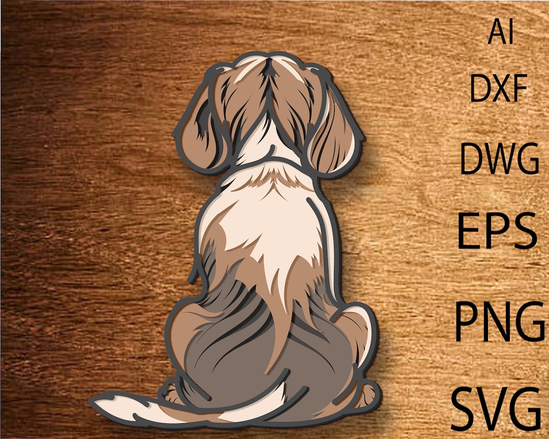 Cute Dog Multilayer SVG File,3d Layered Dog,3d Mandala Multilayer,dog ...