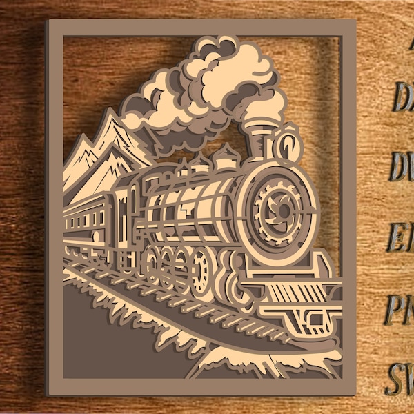 Train 3d Svg - Etsy