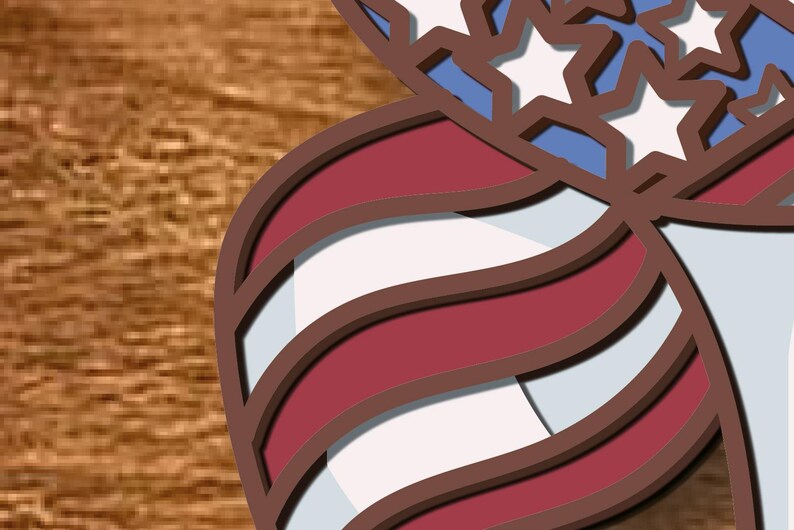American Golf Multilayer SVG: Laser Cut File, CNC, Paper Cut (digital ...
