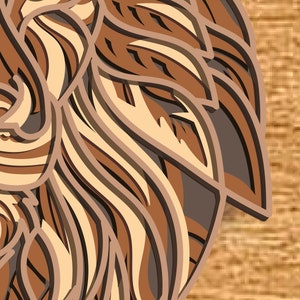 Lion Multilayer SVG — 3D Multilayer Panel, SVG Files for Cutting,lion ...