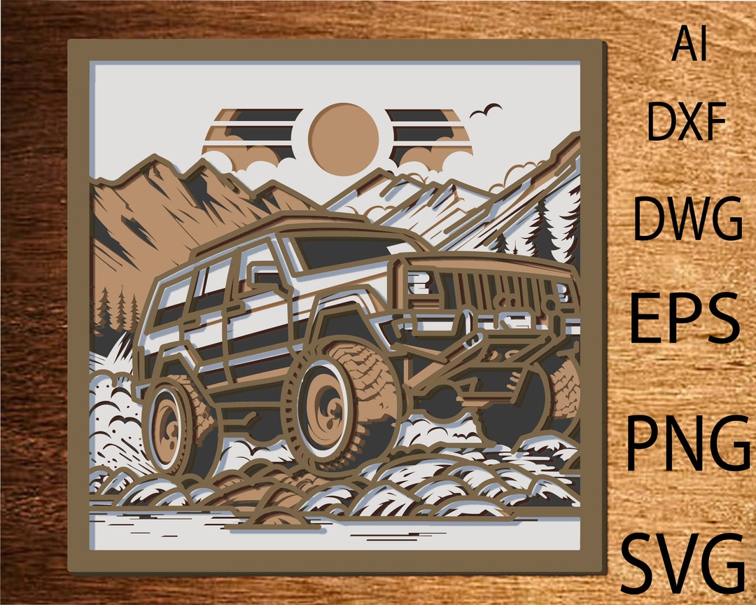 Car Multilayer Svg,car 3d Mandala Car SUV Laser Cut Files,car Wall Art ...