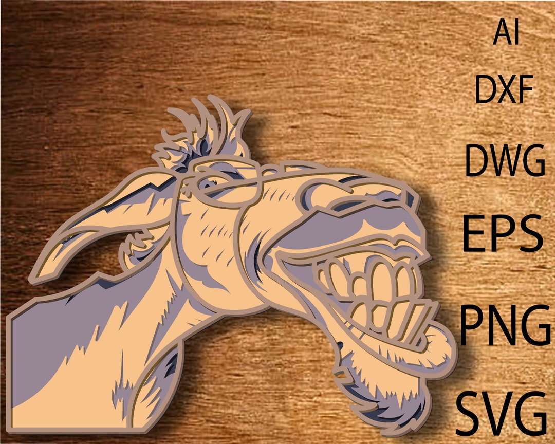 Cute Donkey Multilayer Svg,donkey Laser Cut Files,cnc Router Files ...