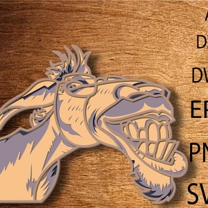 Donkey Multilayer Mandala SVG: Laser Cut CNC Files (digital Download ...