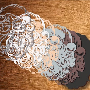 Santa Multilayer SVG,3D Mandala,laser Cut,paper Cut File,diy,plywood ...