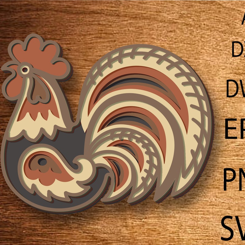 Rooster Mandala Svg - Etsy