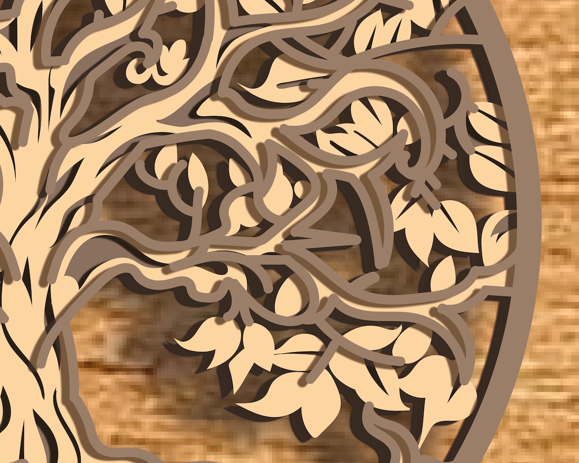 Tree of Life Multilayer Svg Cut File Wooden Decorative Wall - Etsy Canada