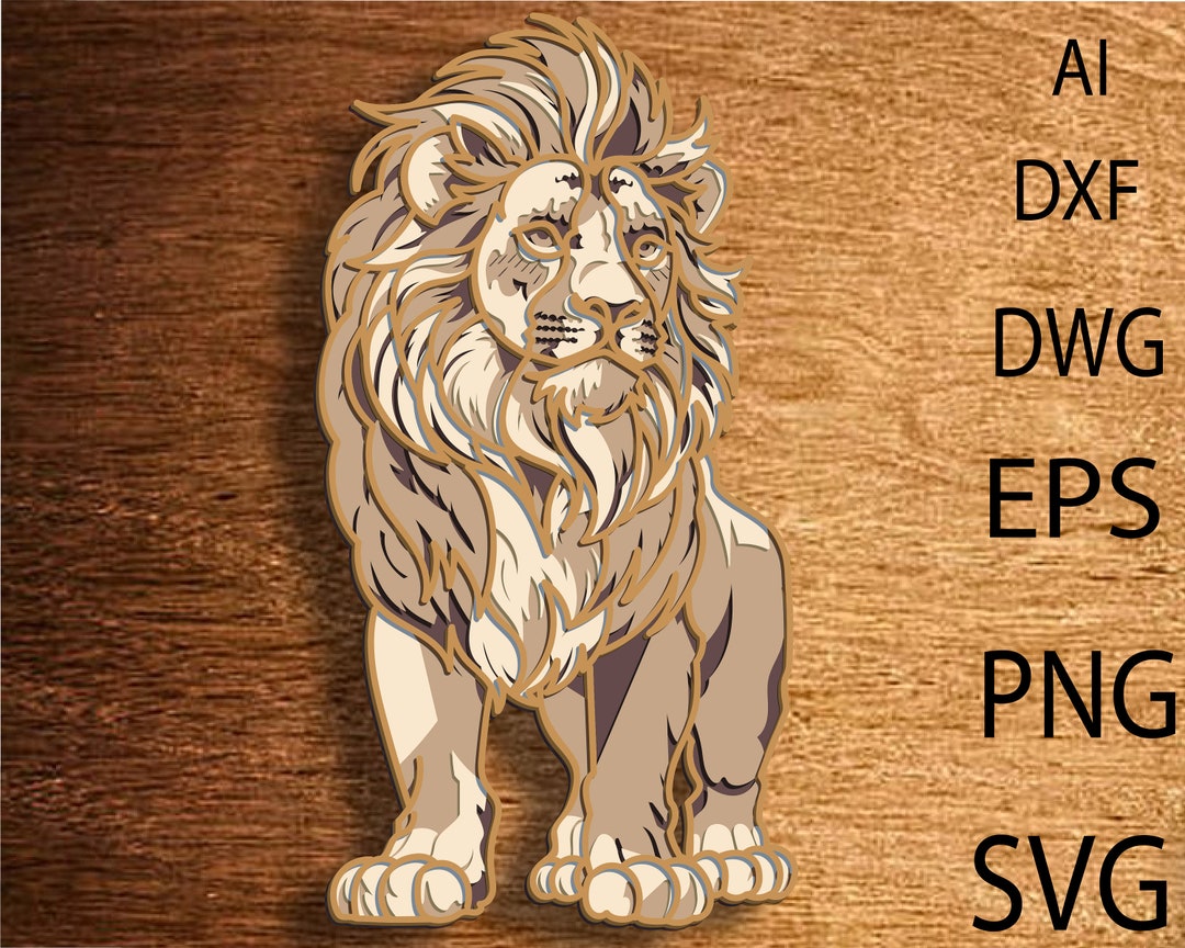 Buy 3D Lion Mandala SVG Lion,3d Layered Lion,lion Multilayer Svg,lion ...