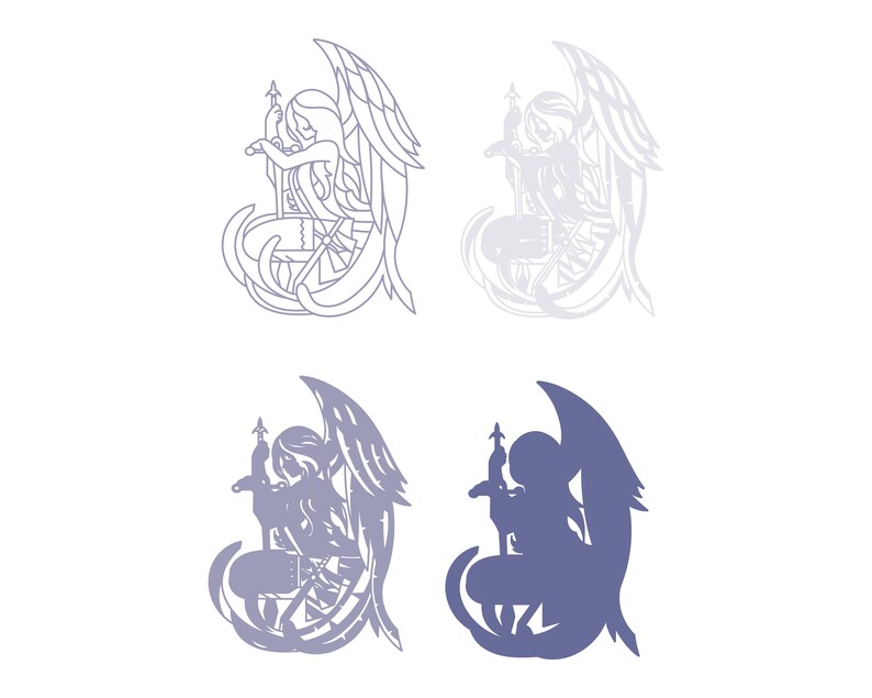 Angel Multilayer SVG,3D Mandala,laser Cut,paper Cut File,diy,plywood ...
