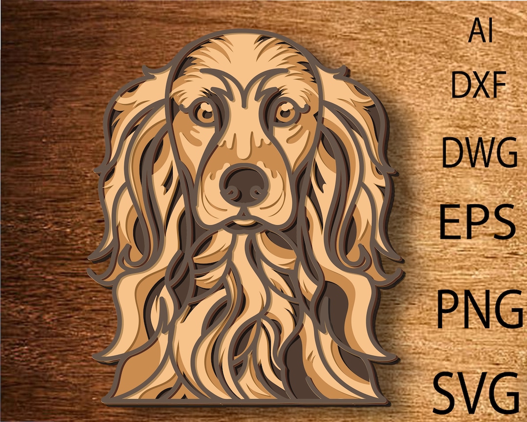 Coker Spaniel Dog Multilayer SVG File,3d Layered Coker Spaniel Dog,mandala Multilayer,coker ...