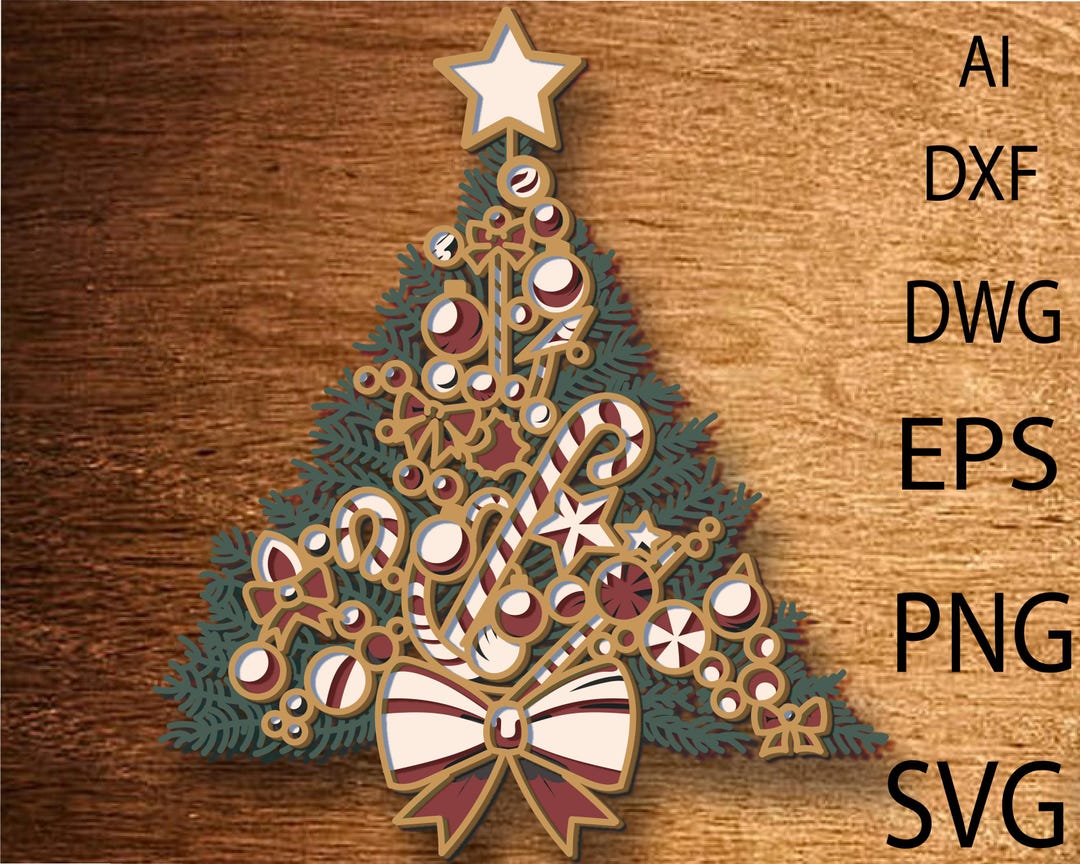 Christmas Tree Multilayer Svg,christmas Tree Laser Cut File,3d Layer ...