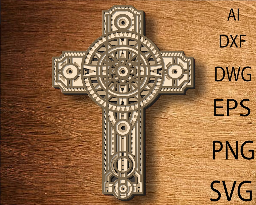 Cross Multilayer Svg,laser Cut File,3d Layered DXF Laser Cut,cross ...