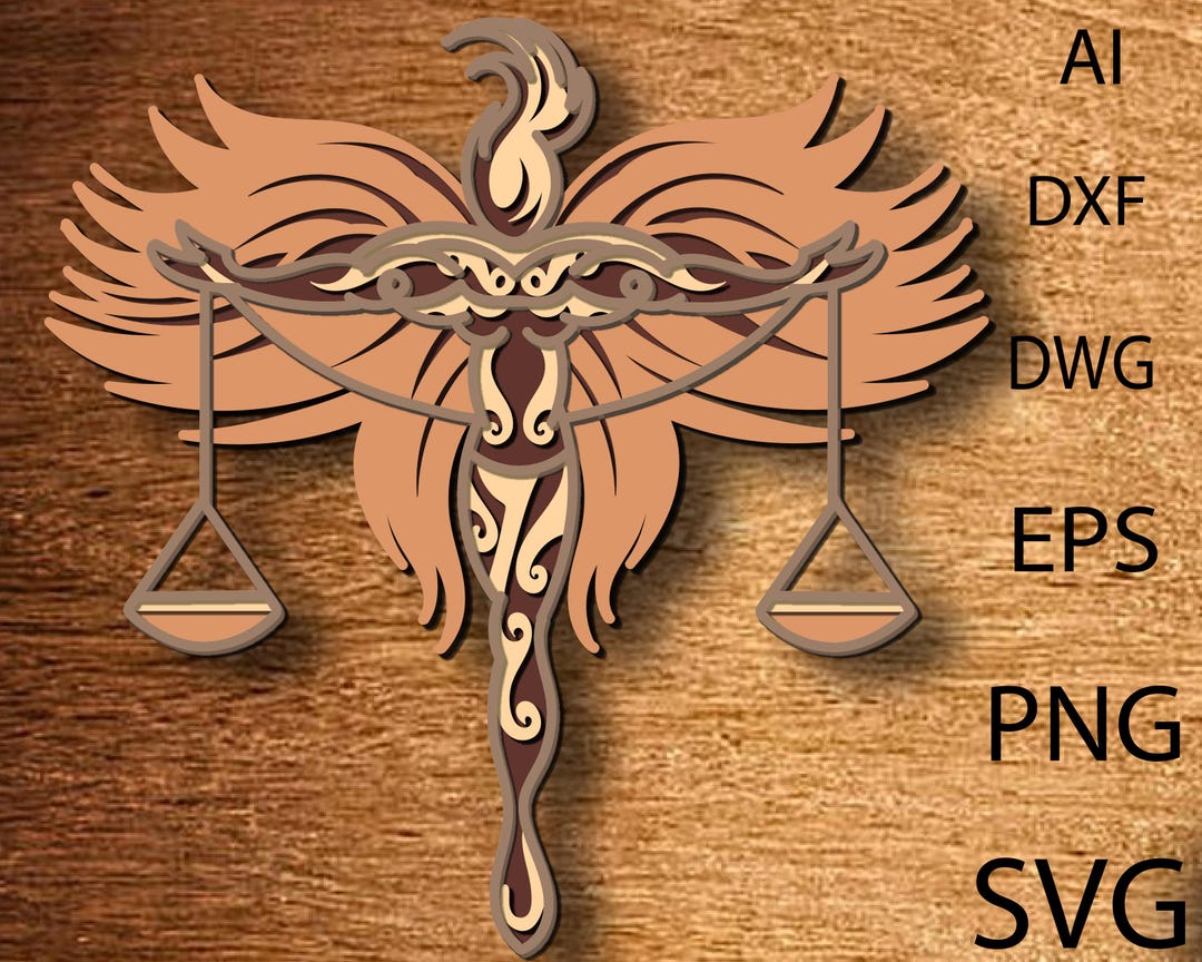 Libra Multilayer Svg Cut File,3d Layered Libra ,laser Cutting File,svg ...