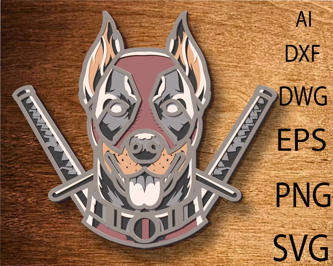 Dog is a Super Hero Multilayer Svg,doberman Dog Cut File,laser Cut 3D ...