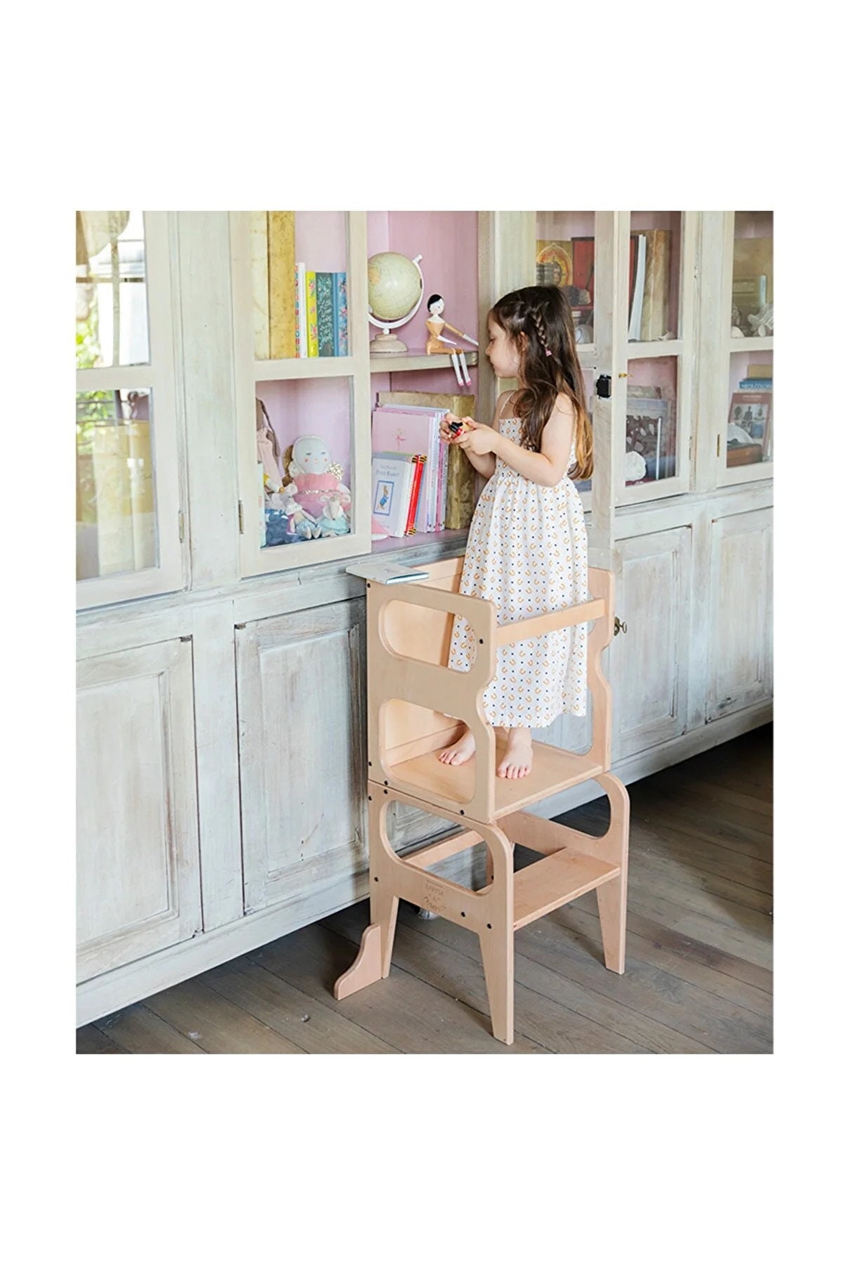 2in1 Montessori Tower, Convertible Tower for Toddler, Wooden Helper ...