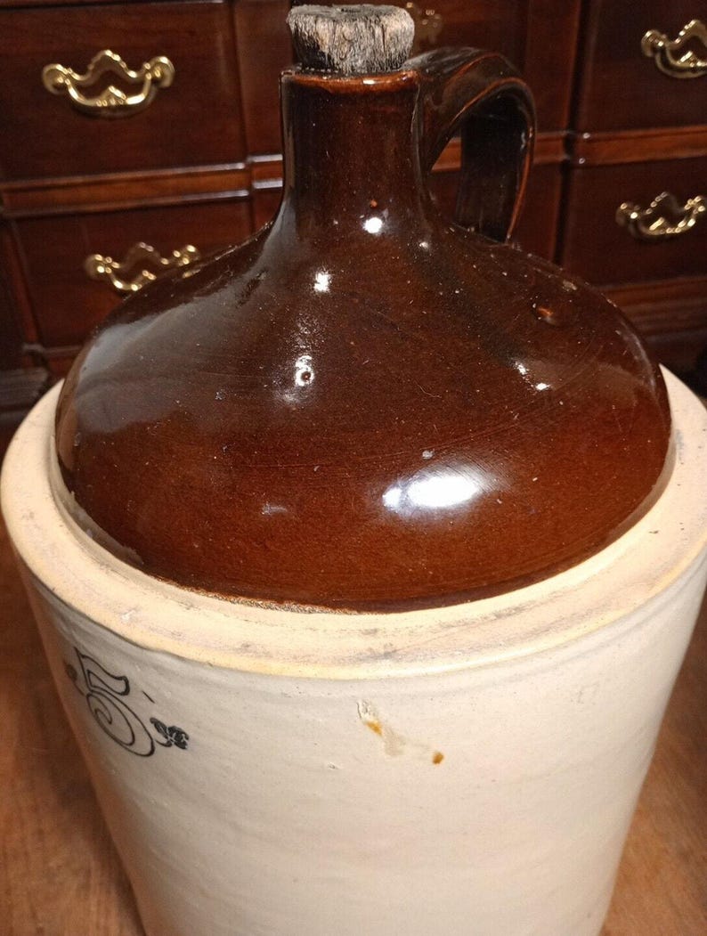 Vintage #5 Western Stoneware Monmouth Illinois Jug Circa - 1920s ...