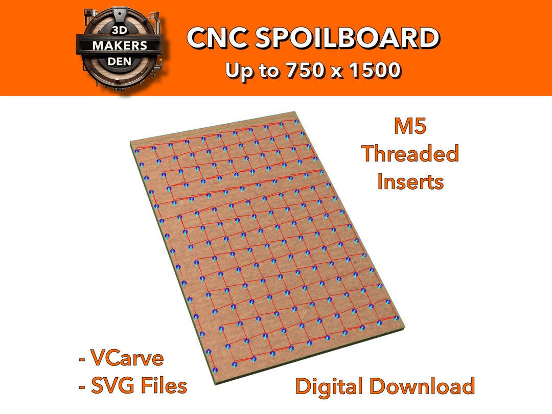 CNC Spoilboard - 750x1500 Workbee | - Digital Files : Vectric Vcarve ...