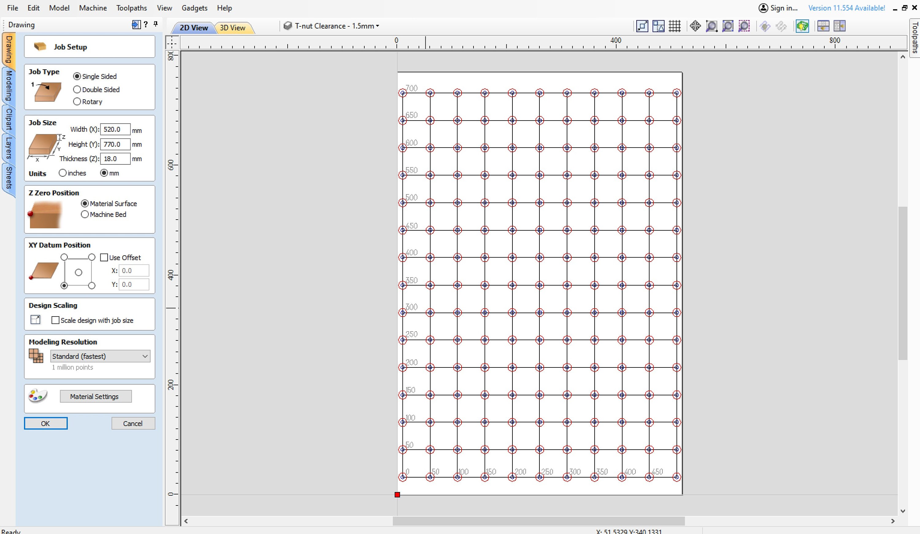 CNC Spoilboard - 750x1500 Workbee | - Digital Files : Vectric Vcarve ...