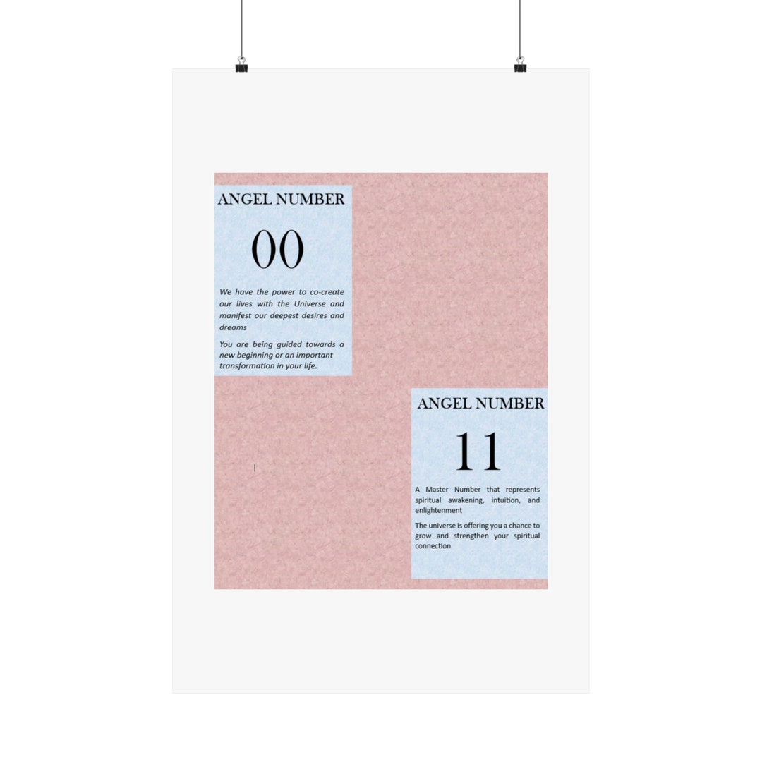 Angel Numbers Matte Vertical Posters. Positive Vibes Only. - Etsy