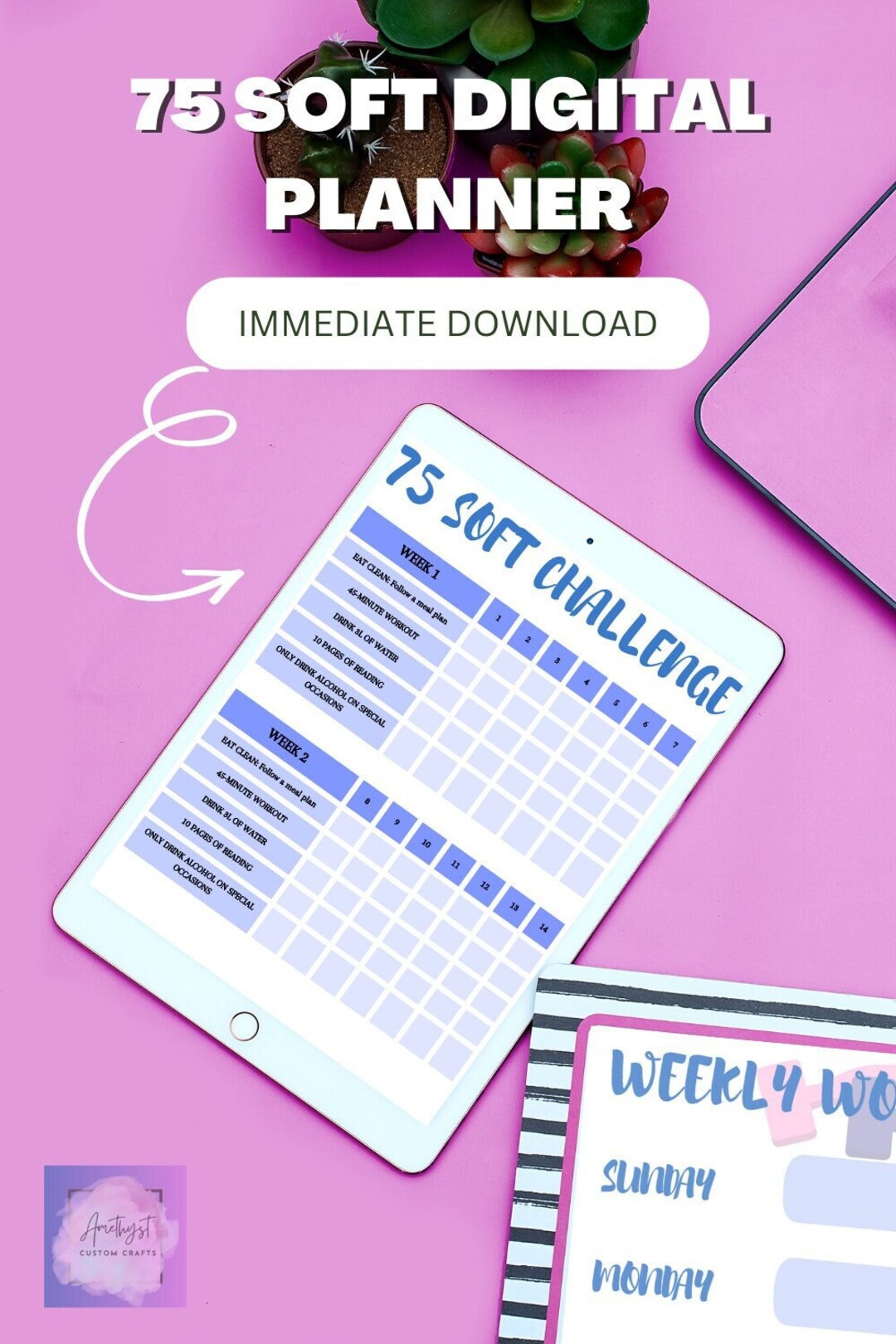 75 Soft Planner, 75 SOFT Challenge, NOW With Hyperlinks, Easy 75, PDF ...