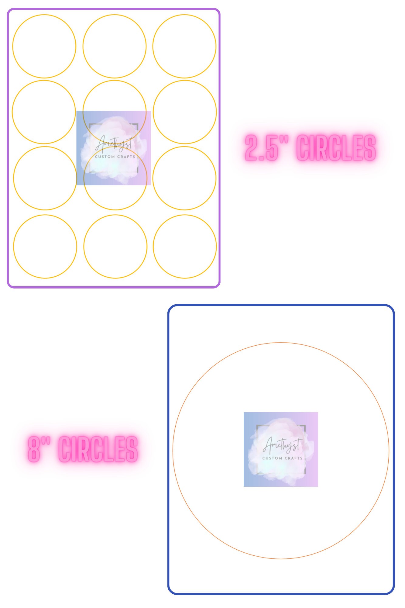EDIBLE IMAGE TEMPLATES - Microsoft Word Only - Desktop Only! - Etsy