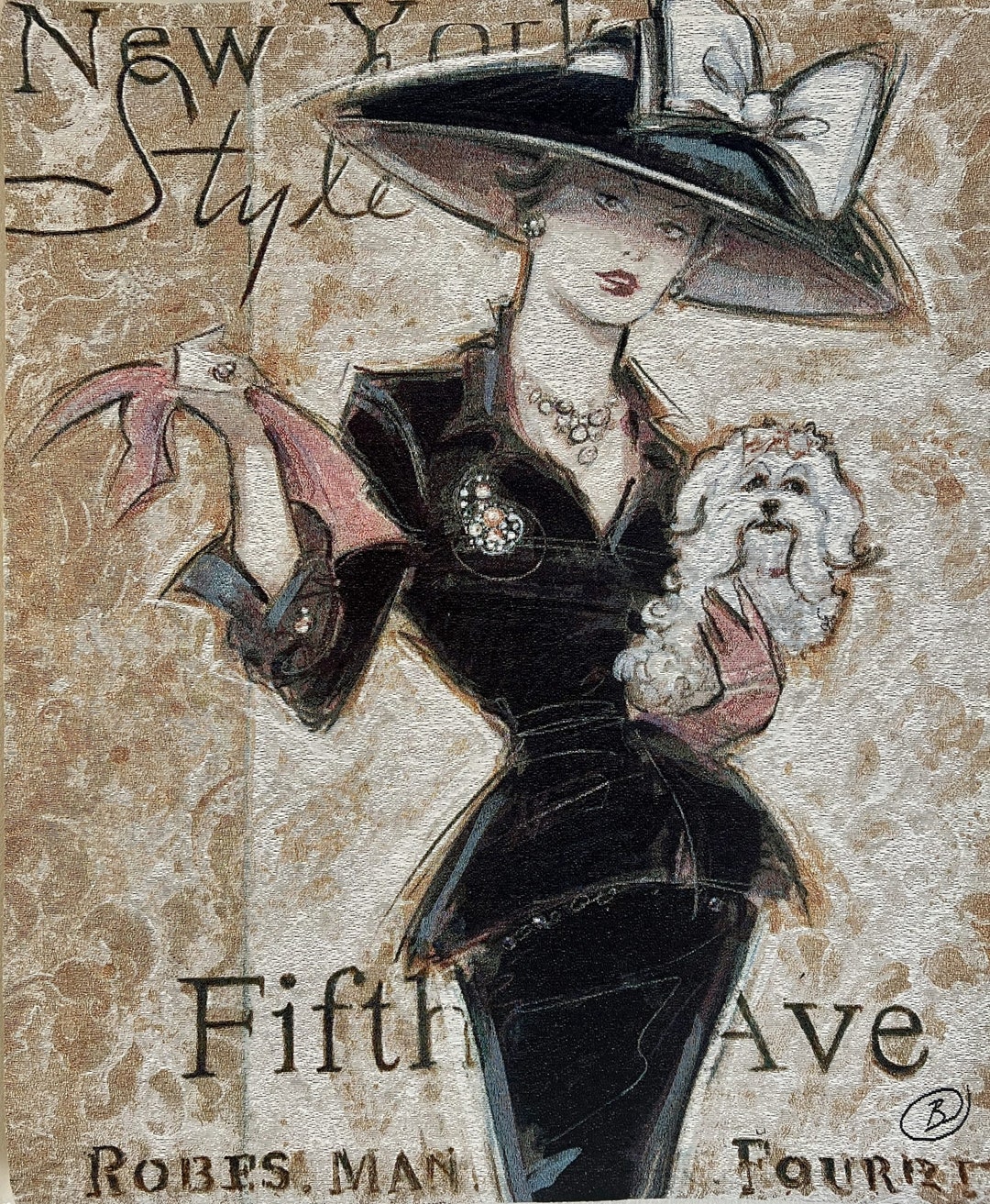 New York Socialite by Chad Barrett Tapestry 43h X 34w - Etsy