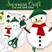 Printable Snowman Craft | Cut Out Paste Glue | Template for Kids ...