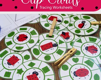 Ladybug Shapes Matching Game: Montessori Fine Motor Skills (digital ...