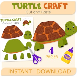 Land Turtle Craft for Kids Pets Activities Cut & Paste Printable Pdf ...