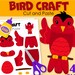 Bird Craft for Kids | Pets Activities | Cut and Paste | Printable Red ...
