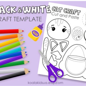 Cat Fish Craft for Kids | Pets Activities | Cut & Paste | Printable Pdf ...