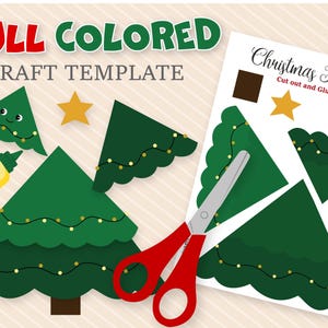 Christmas Tree Cut Out & Glue | Printable Craft Template | Winter ...