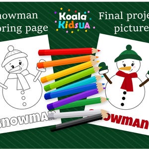 Printable Snowman Craft | Cut Out Paste Glue | Template for Kids ...