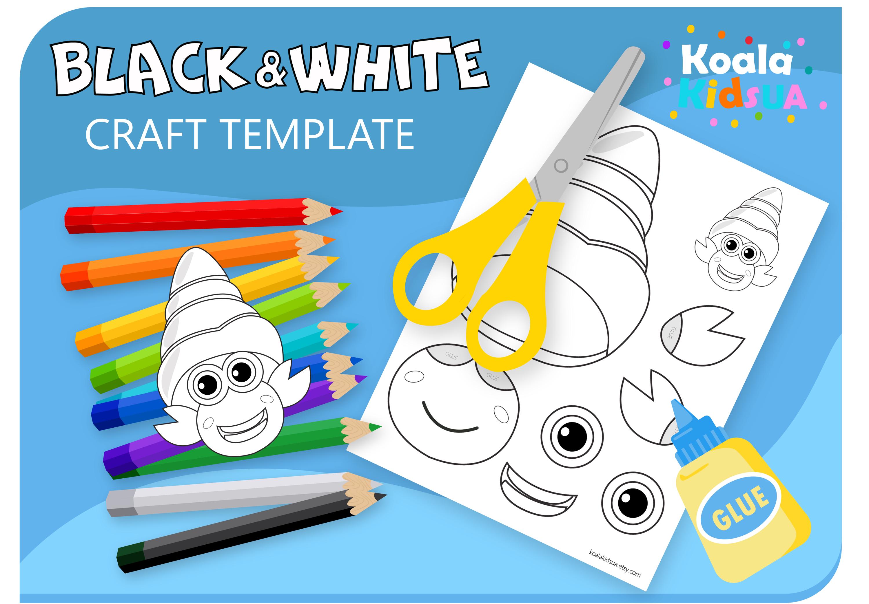 Hermit Crab Craft Template | Sea Life Activity | Ocean Animals | Cut ...