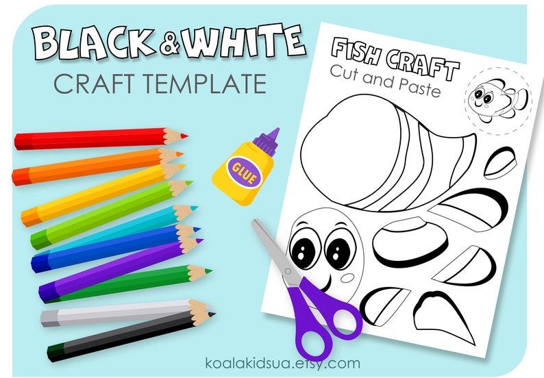 Clown Fish Craft for Kids | Make a Pets Activities | Cut & Paste ...