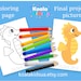 Seahorse Craft Template | Cut & Paste Activity (printable PDF) - Etsy