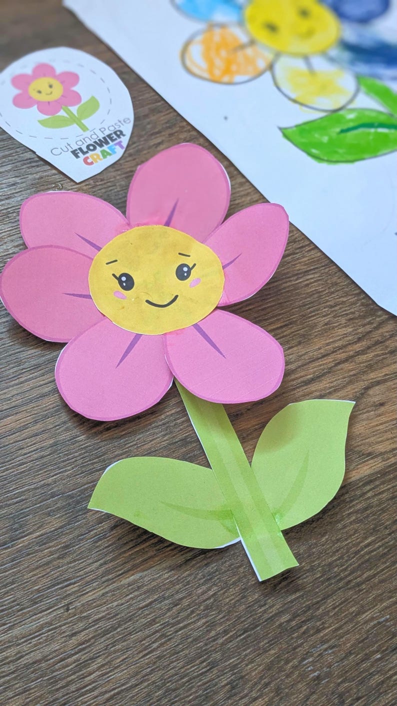Build a Flower | Cut Out Color and Paste Glue | Summer Garden ...