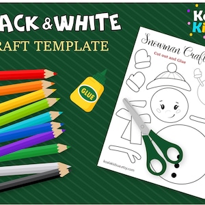 Printable Snowman Craft | Cut Out Paste Glue | Template for Kids ...