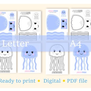 Build a Jellyfish | Cut Out and Glue | Printable PDF Paper Craft ...