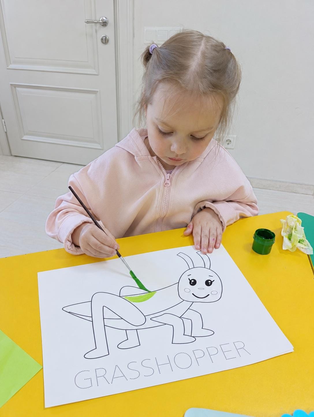 Grasshopper Paper Craft Template: Printable Kids Activity & Coloring ...