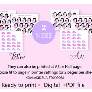 Valentine Penguins Alphabet | Matching Activity | Hearts Preschool Game ...